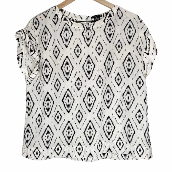 Theory | Tops | Theory Sorcha Ikat Print Silk Top Size M | Poshmark